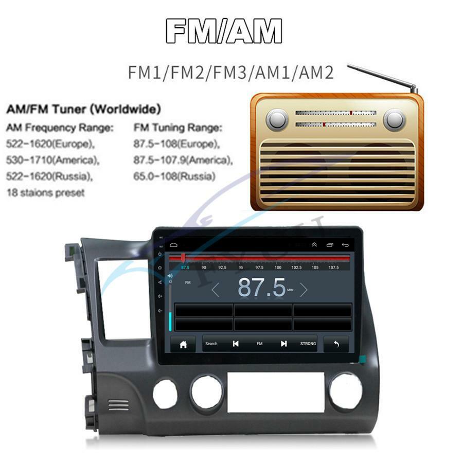 10.1" Quad-core Android 9.1 Stereo Radio GPS Wifi 3G 4G BT OBD For 06 ...