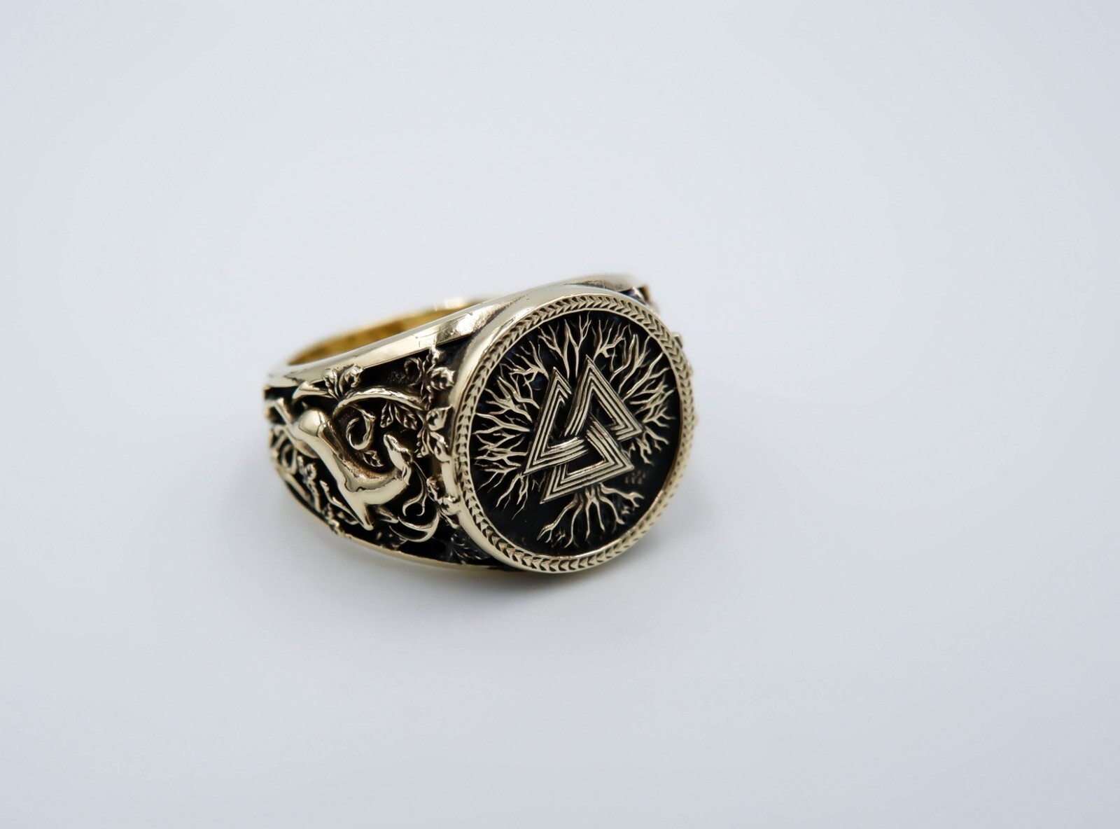 Norse Viking Valknut Ring with Tree of life Brass Jewelry Size 6-15 | eBay
