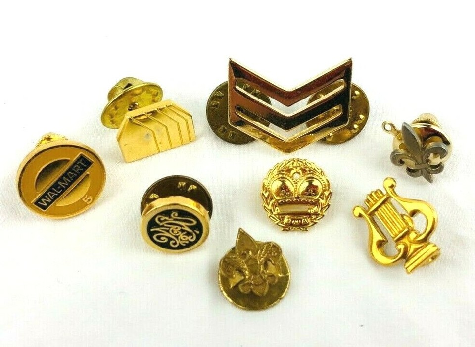 Mix Lot of Lapel Pins Button Fraternal Boy Scout Company Military ...