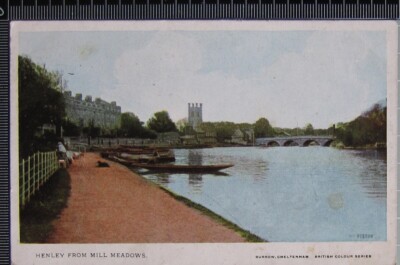 OLD POSTCARD HENLEY FROM MILL MEADOWS | eBay