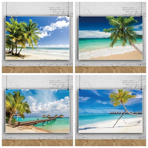Summer Beach Background Cloth Vinyl Backdrop Studio Photo Photography ...