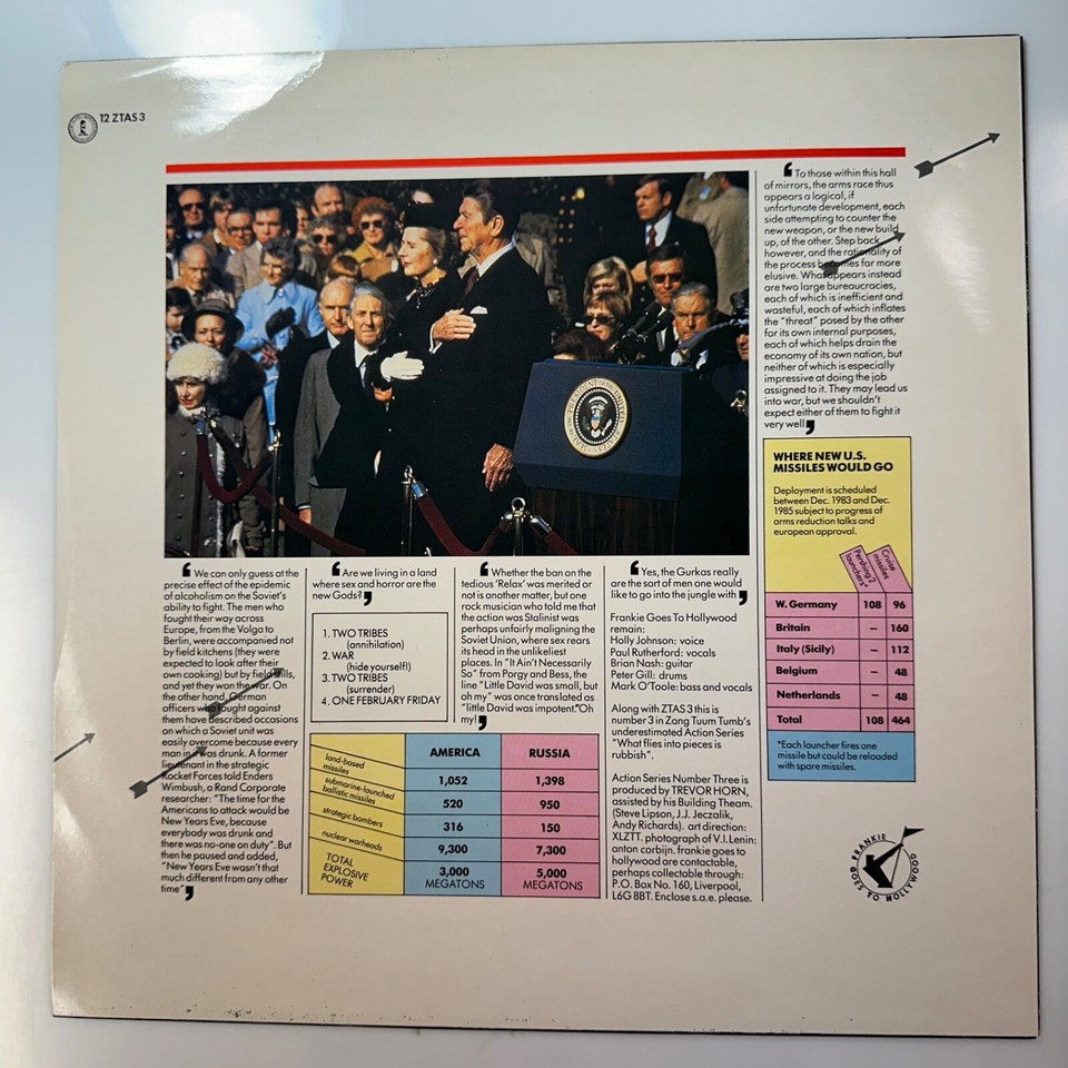 Two Tribes Vinyl Record LP Single 45 Rpm Frankie Goes To Hollywood 1984 ...