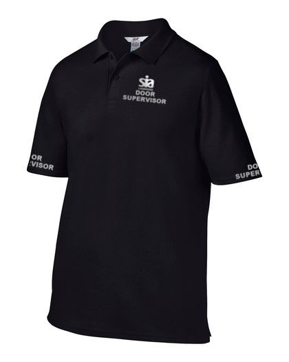 Door Supervisor SIA Polo Shirt HiViz Print Moisture Wicking Performance ...