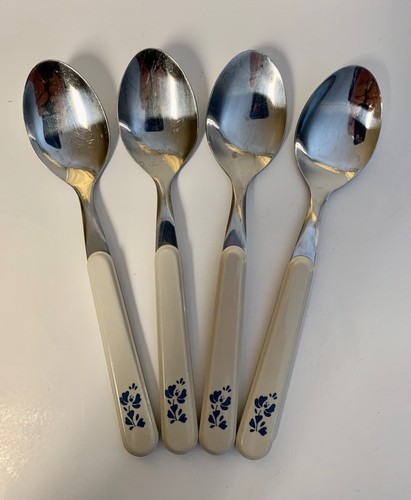 4 VINTAGE PFALTZGRAFF YORKTOWNE TABLE SPOONS FLATWARE STAINLESS STEEL ...