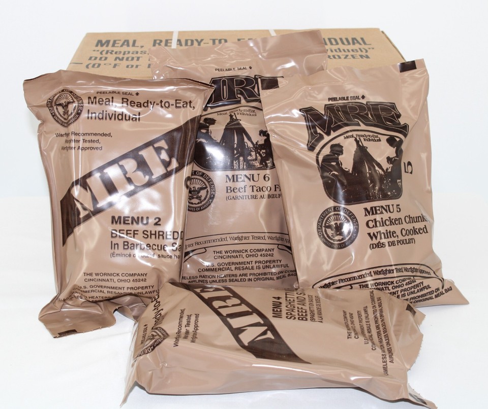 MRE U.S. Military Ready to Eat Meals INSP 2025 - Case, 1, 2, 4, 6 Pack ...