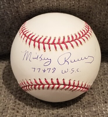 Mickey Rivers Signed Autographed Major League Baseball NY Yankees JSA ...