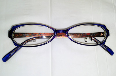 Ogi titanium glasses frame purplish blue 50-13-125 | eBay