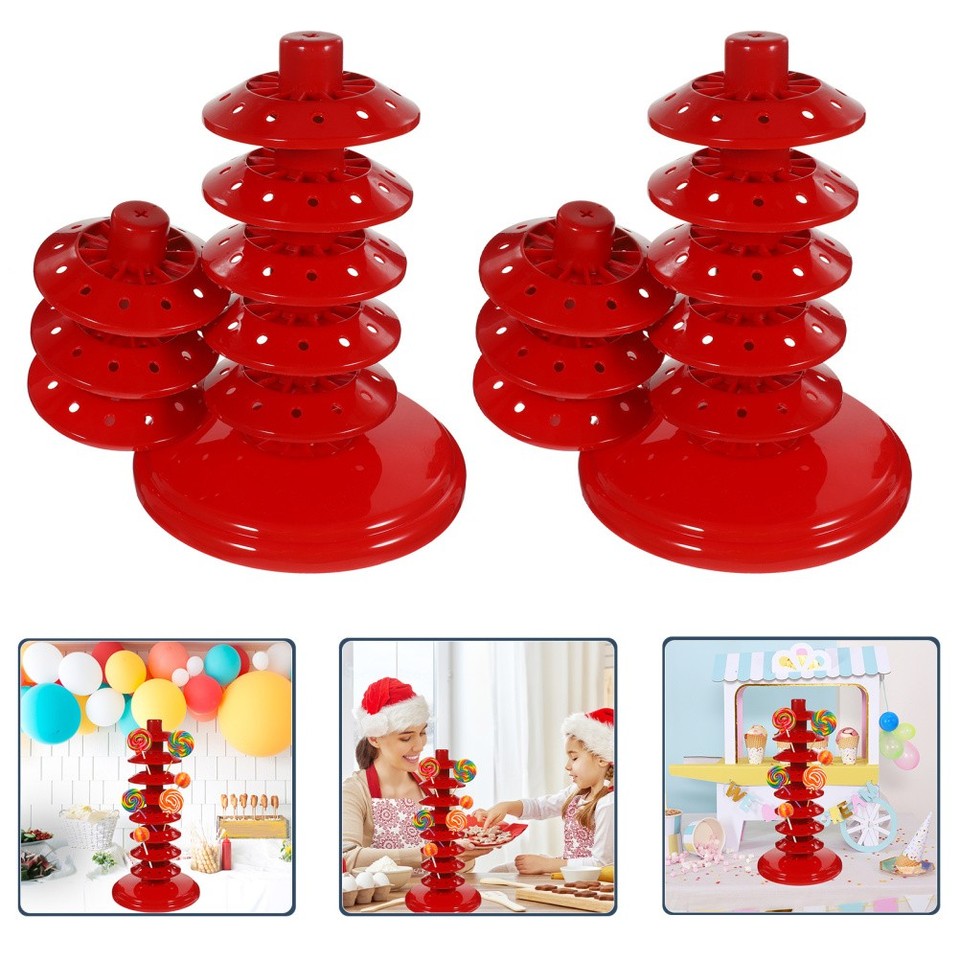 4pcs Lollipop Stand Organizer: Cake Pop Holder Rack Tower 8-Tier Candy ...