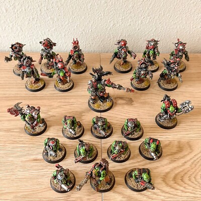 Warhammer Age Of Sigmar - Painted Orks Evil Sunz Army - BoxedUp (357 ...
