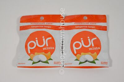 2 Pur TANGERINE TANGO Xylitol Mints Aspartame-Free Sugar-Free Vegan 02 ...