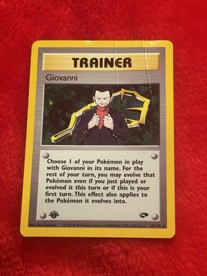 GIOVANNI Pokemon Card - 1st Edition - Gym Challenge - 18/132 - HOLO ...
