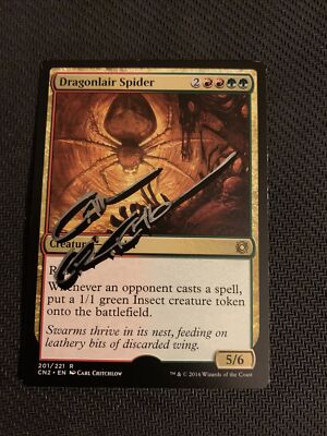 MTG Magic Dragonlair Spider Shadow Signed Artist Proof x1 Conspiracy 2 ...