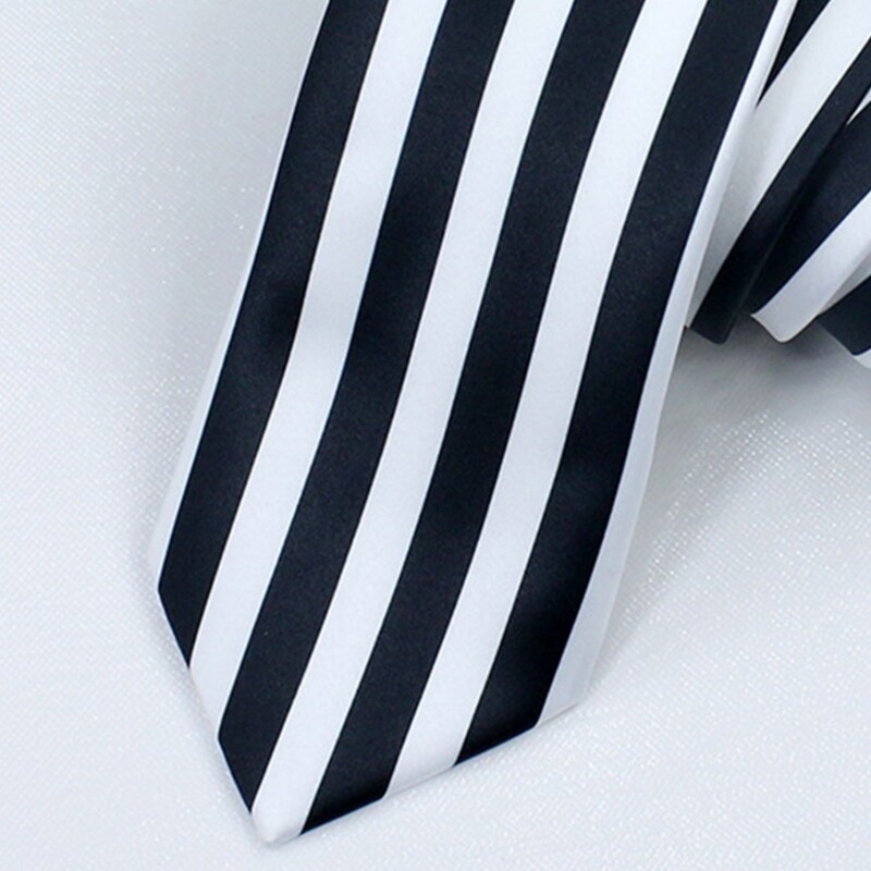 Black White Striped Cosplay Necktie Japanese Cartoon Costume ...