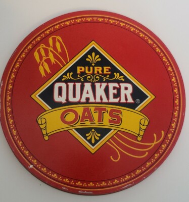 Pure Quaker Oats Round Multi-Graphic Retro Collector Tin Vintage 1991 ...
