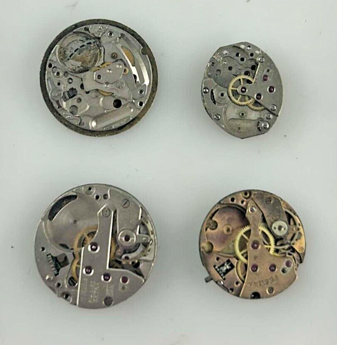 Stock 4 Movements Manual Winding Watch don't work Missing Parts ...