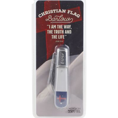 Christian Flag Religious Barlow Novelty Pocket Knife 2 Folding Blades ...