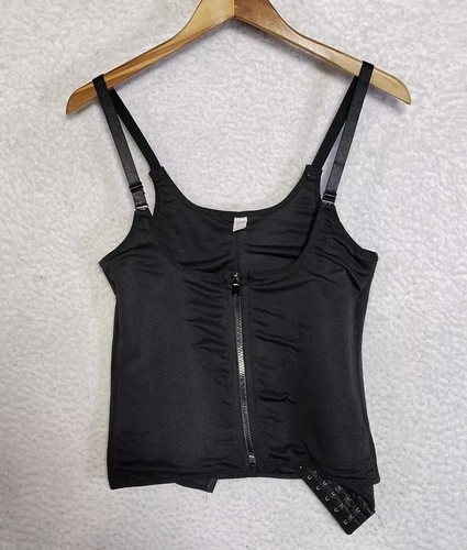 Blitz Moda Rib Neck Waist Trainer Body Shaper Vest Tank Top XL Black | eBay