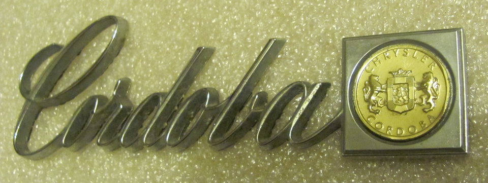 1975, 1976, 1977, 1978 & 1979 CHRYSLER CORDOBA FENDER EMBLEM BADGE ...