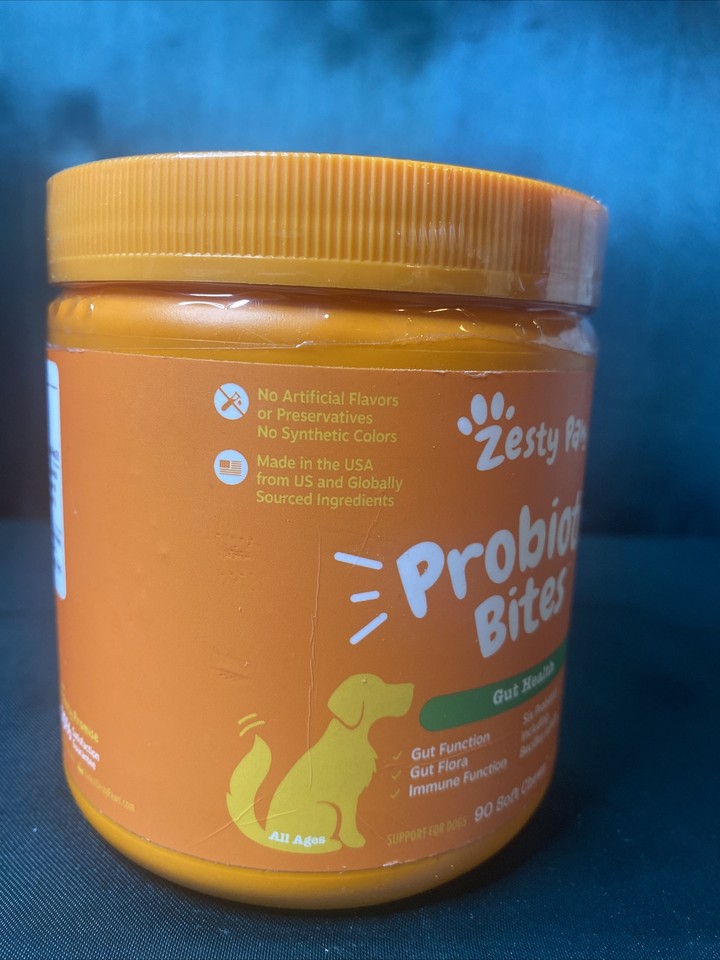 Zesty Paws 90 Probiotics for Dogs - Digestive Enzymes for Gut Flora ...