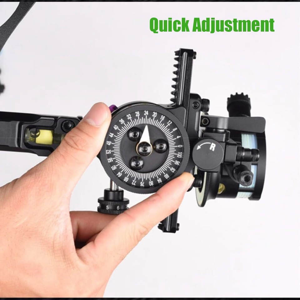 1 Pin Compound Bow Sight, Archery Bow Sight, Aluminum Alloy Micro ...