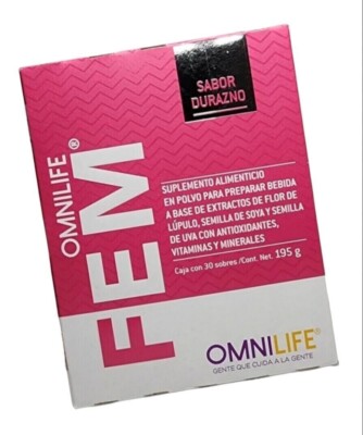 OML Fem | Omnilife | Sabor Durazno | Box w/30 sachets *FREE SHIPPING ...