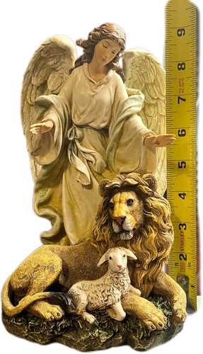 Joseph's Studio by Roman - Guardian Angel with Lion and Lamb Figure on ...
