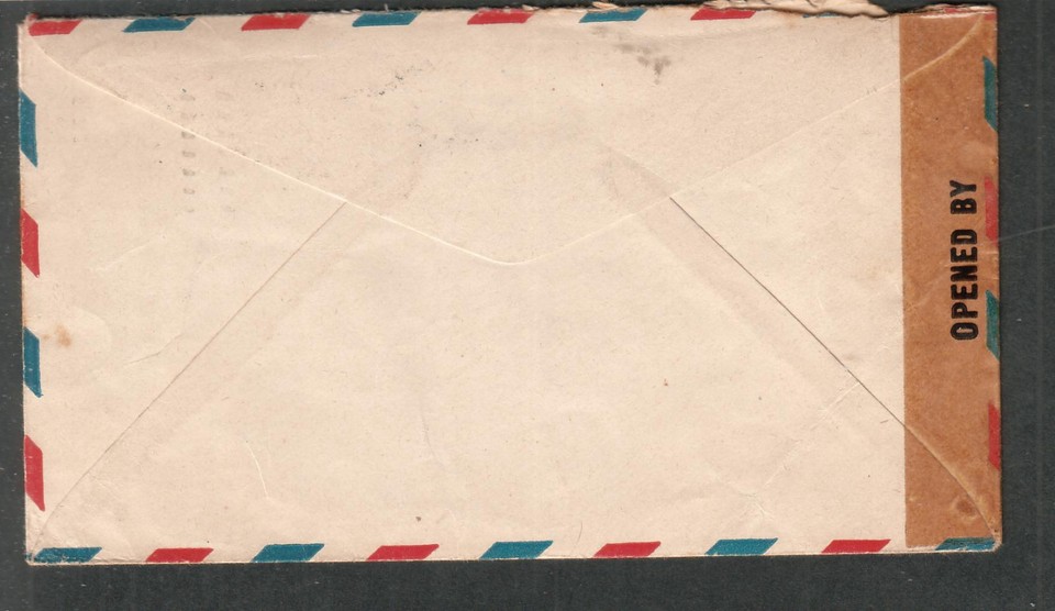 1944 WWII censor cover Lt P A Deroche Post Engr Utilities APO 980 Adak ...