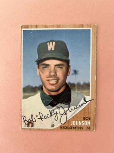 1962 Topps #519 Washington Senators Bob ROCKY Johnson Autograph. | eBay