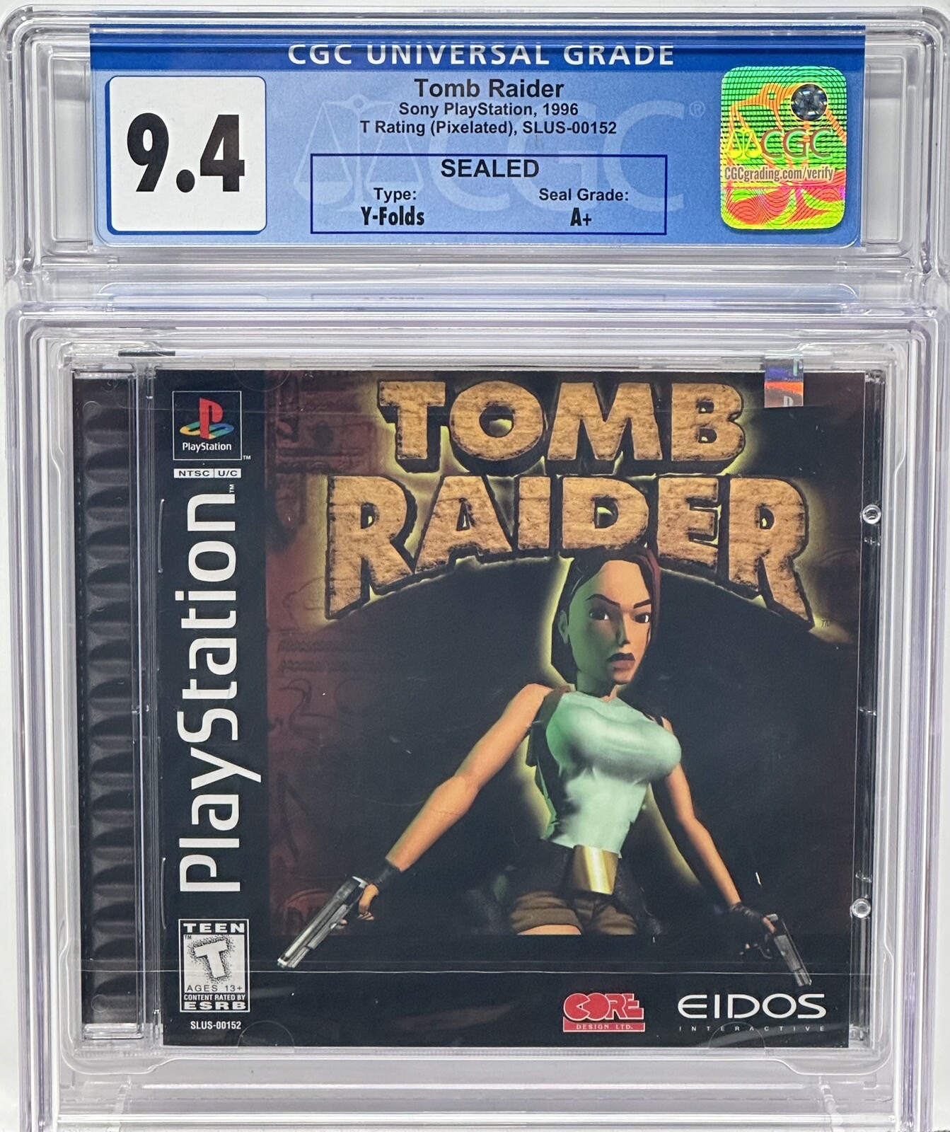 Tomb Raider (Sony PlayStation 1 PS1)CGC 9.4 A+ New Factory Sealed OG ...