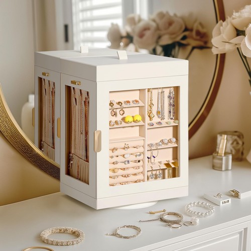 Rotating Jewelry Organizers and Storage, Vertical Jewelry Boxes for ...