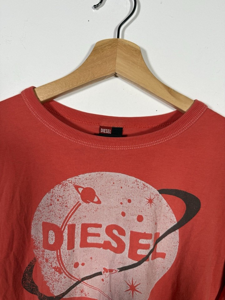 Diesel t shirt vintage Y2K space themed Saturn graphic Tee small made ...