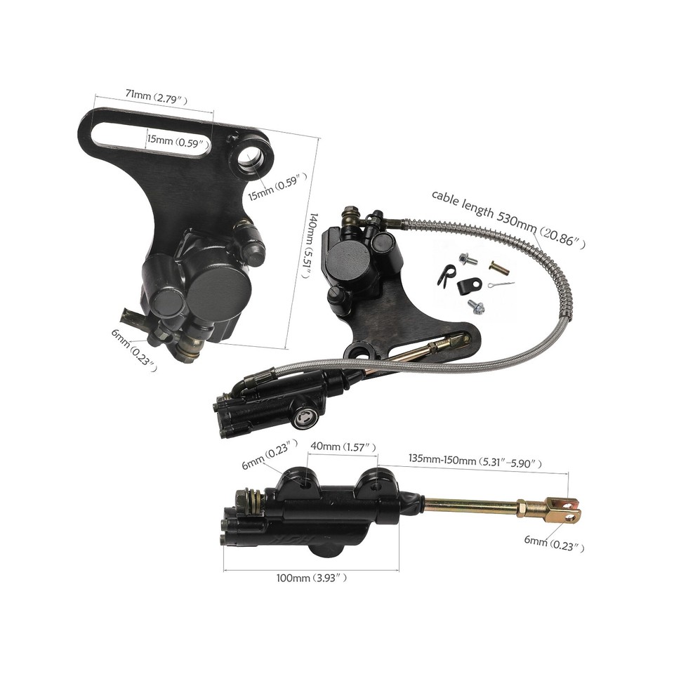 14" Rear Wheel Shock SwingArm Kit 90/100-14 Tire Pit Bike Apollo SSR ...