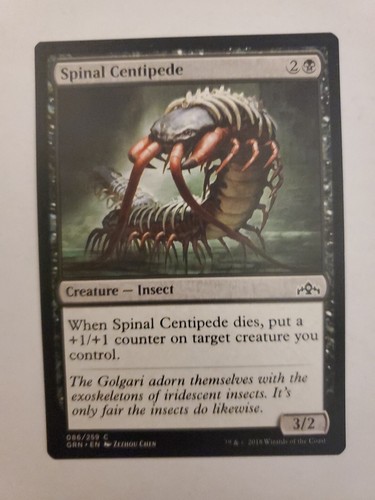 MTG Magic The Gathering Card Spinal Centipede Creature Insect Black ...