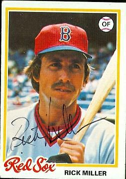 Rick Miller autographed Baseball Card (Boston Red Sox) 1978 Topps #482 ...