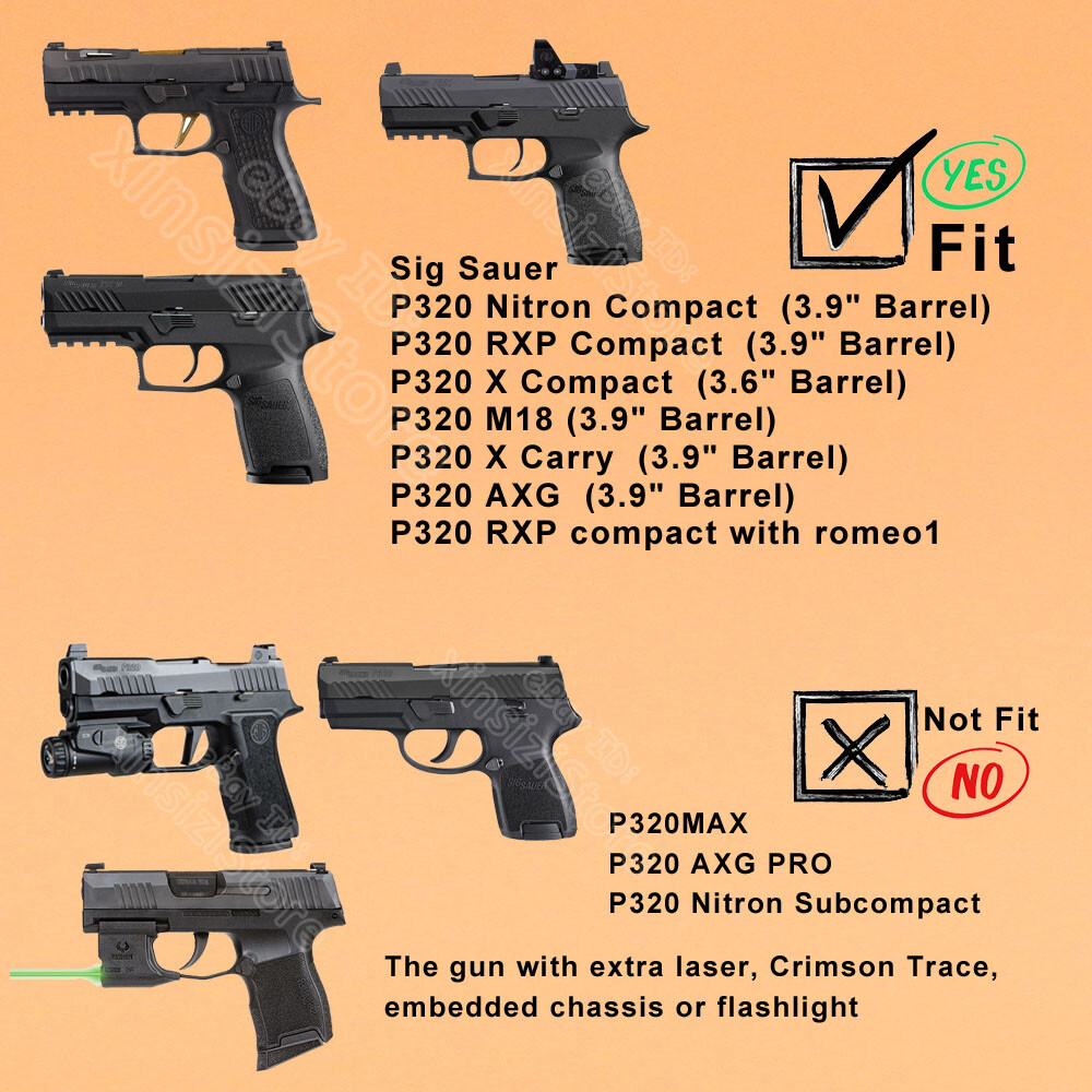 Sig P320 Holster Molle For Sig Sauer P320 Full size Nitron RXP Compact ...