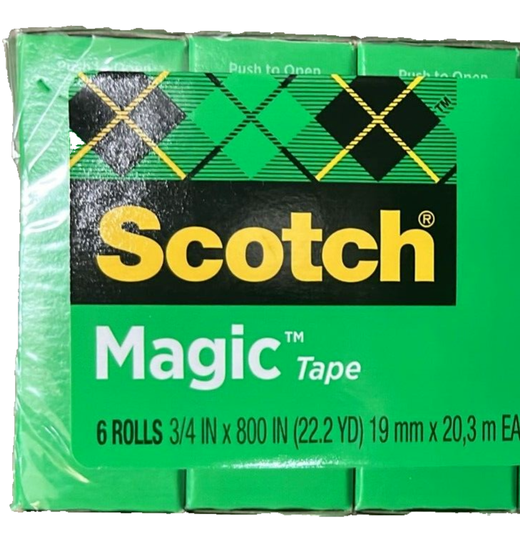 Scotch Magic Tape Refill 3 Rolls (3/4" x 800" Per Roll) Matte Photo ...