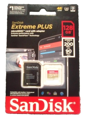 GENUINE SanDisk - Extreme PLUS 128GB MicroSDXC UHS-I Memory Card ...