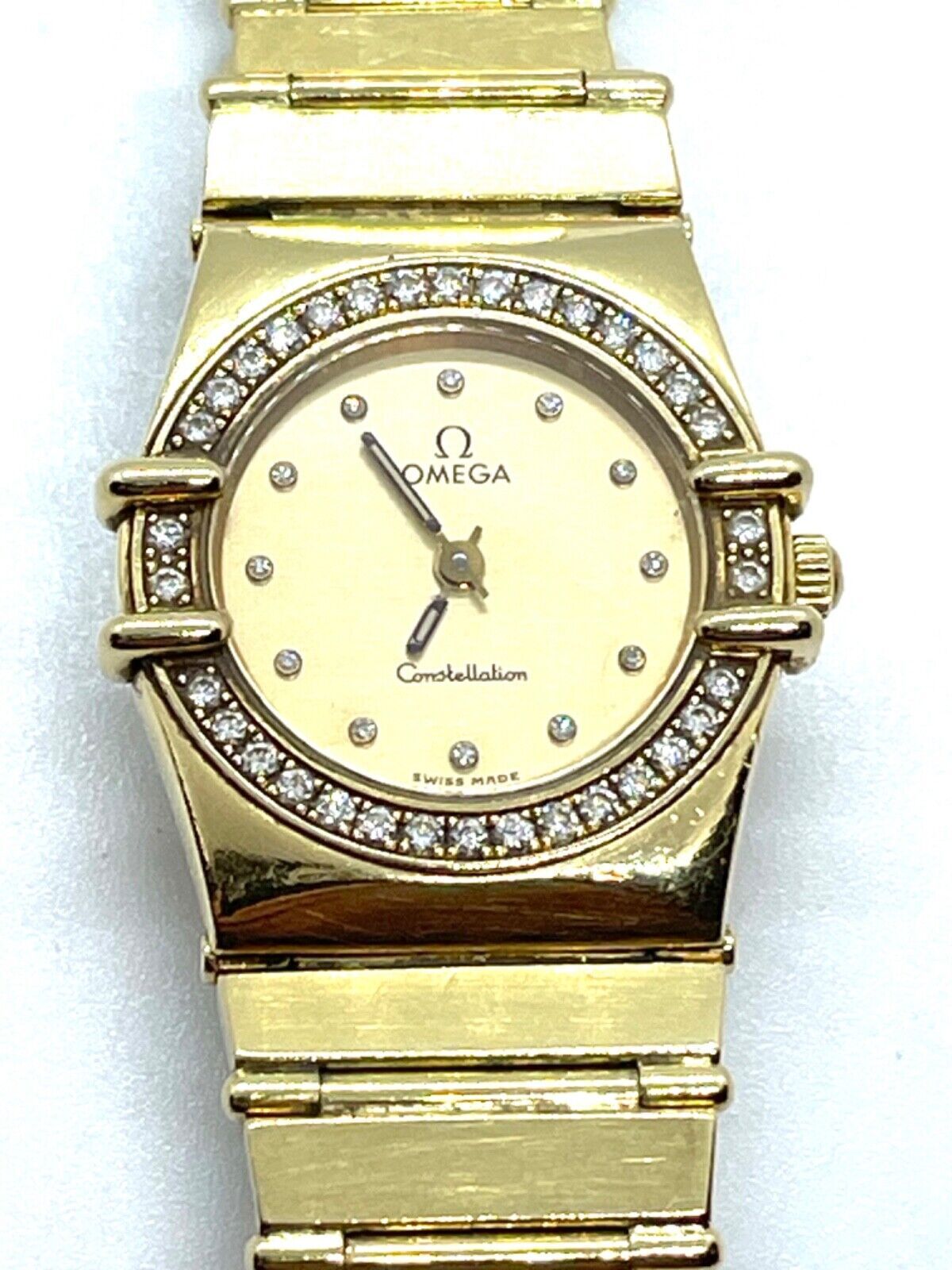 Omega Constellation 18k Women’s Factory Diamonds c. 1… - Gem