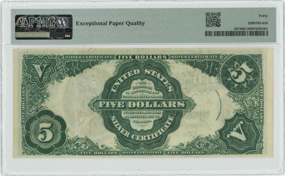FR.267 $5 1891 Silver Certificate PMG XF40epq Grant 950065-13 | eBay