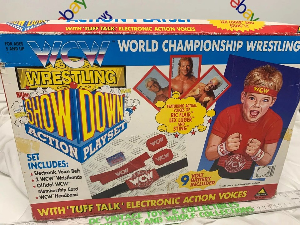 Toy Max WCW Rick Flair WWF WWE NATURE BOY Wrestling Show Down Action ...