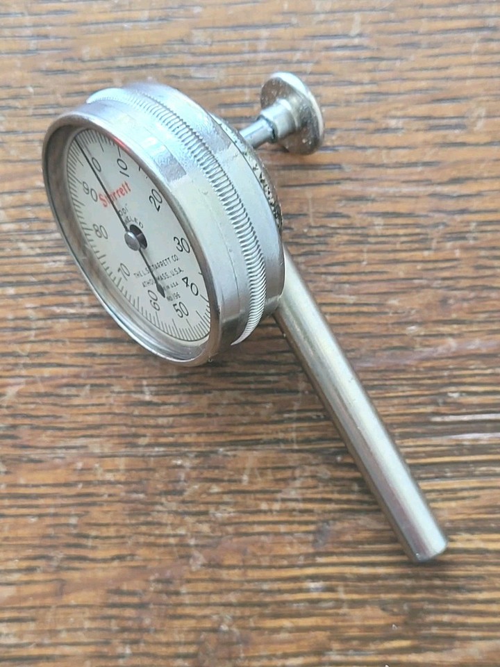 Vintage L. S. Starrett No. 196 Dial Indicator .001 Set w/Accessories ...