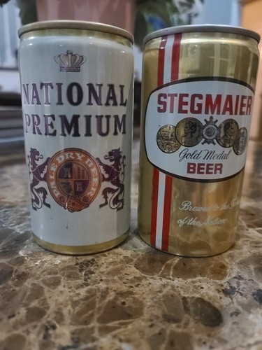 National Premium and Stegmaier 12 Oz. Aluminum Pull Tab Beer Cans Set ...