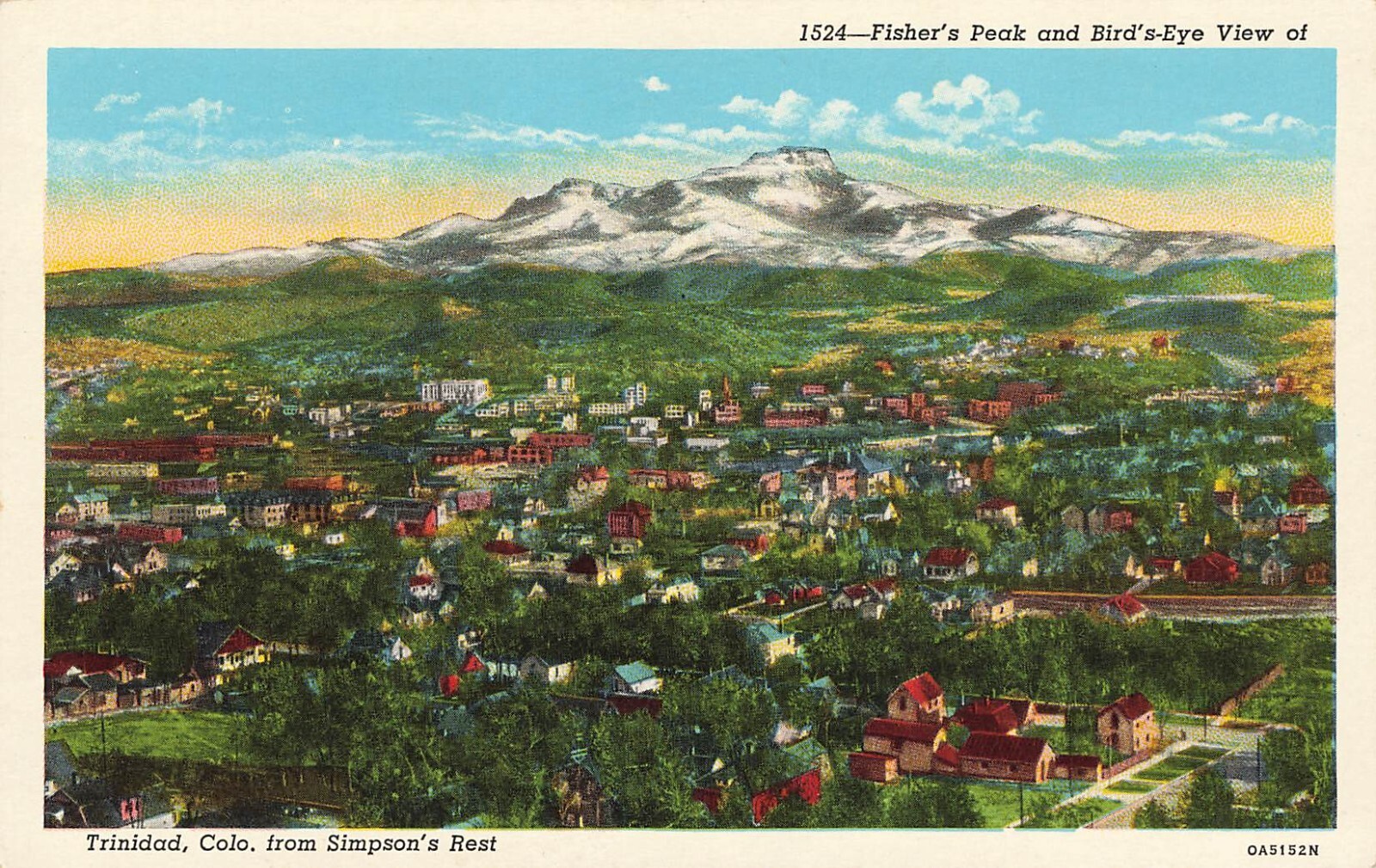 Aerial View Of Fisher's Peak And Trinidad From Simpson's Rest Colorado ...