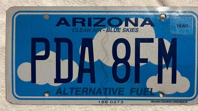 LICENSE PLATE ARIZONA ALTERNATIVE FUEL PDA 8FM | eBay