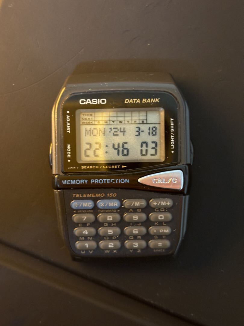 Casio Dbm-150 Vintage Calculator Telememo 150 Databank Watch Module ...