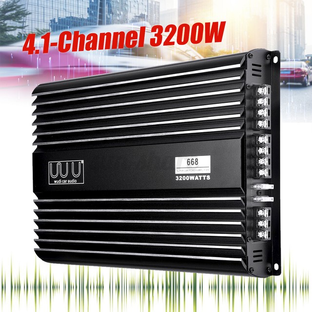 3200 Watt Max Power 4ohm Car Audio Subwoofer Amplifier 4 Channel Super ...