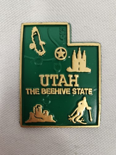 Refrigerator Magnet State Map UTAH THE BEEHIVE STATE | eBay