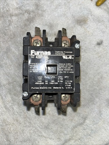 Furnas 2-Pole 30 Amp Contactor With 277 Volt Coil, Used But Quiet | eBay