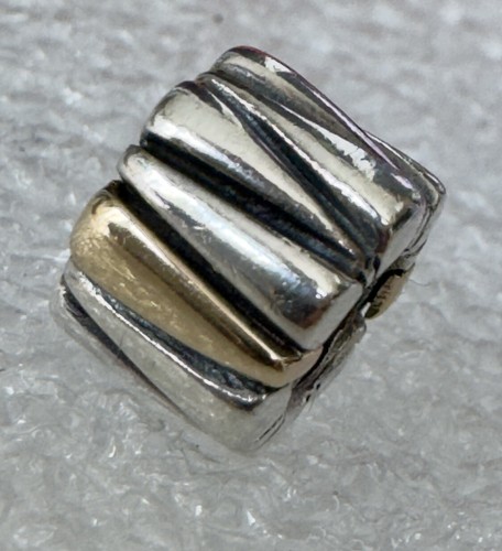 Authentic Pandora Sterling Silver and 14k Gold TRIANGLES Charm #790357 ...