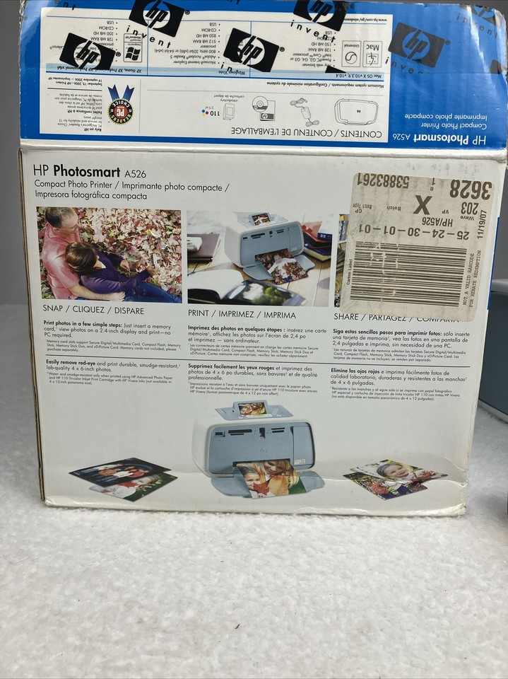 HP Photosmart A526 Photo Inkjet Printer Compact Photo Printer Used CDT ...